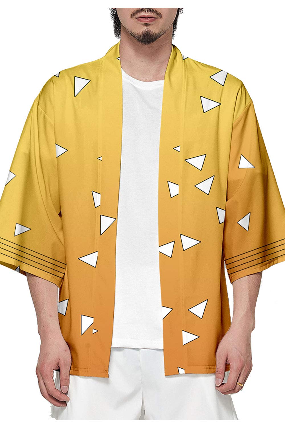 Duwseal Demon Slayer Cosplay Zenitsu Robes Cloak Costume Kimono ...