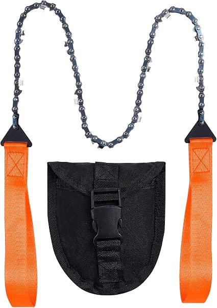 Amazon.com : Sucrain Pocket Chainsaw with Paracord Handle, Folding ...