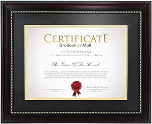 Amazon.com - GraduatePro 8.5x11 Diploma Frame with Forest Over Gold Mat ...