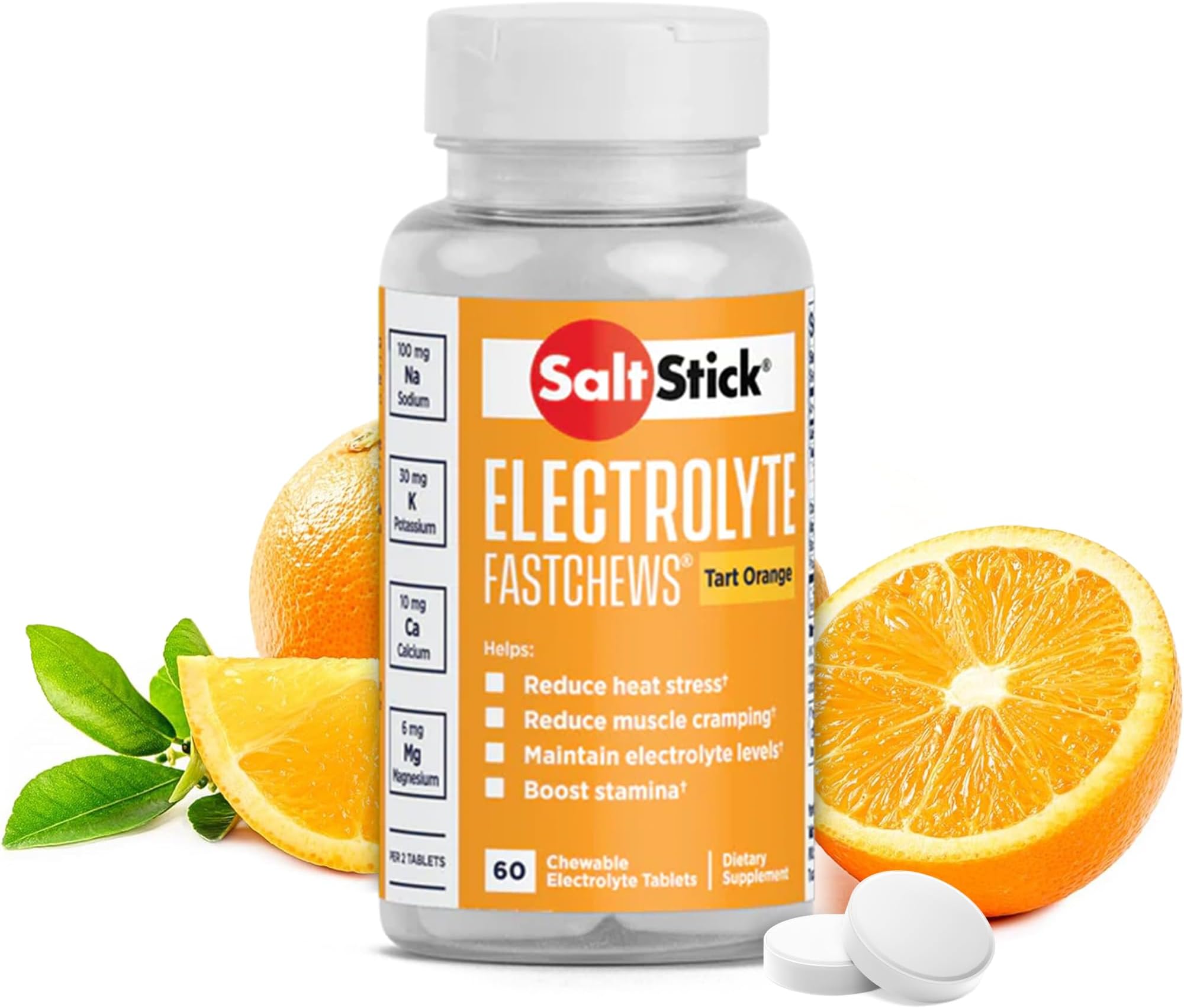 Amazon.com: SaltStick Electrolyte FastChews - 60 Orange Chewable ...