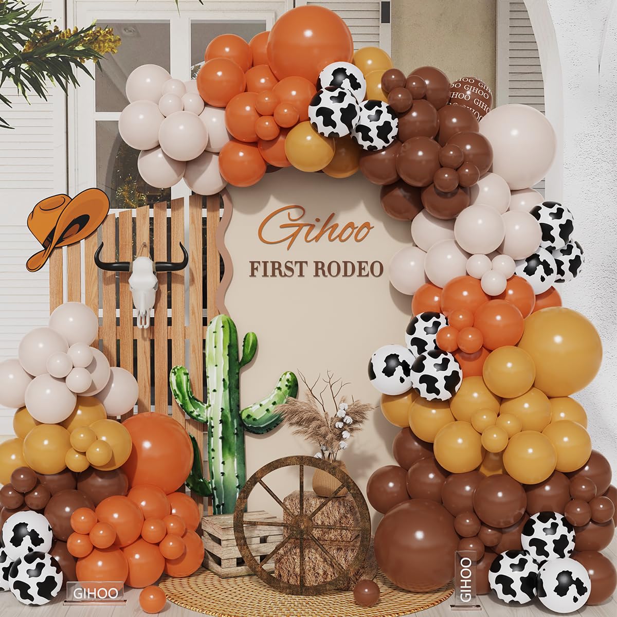 Amazon.com: Western Cowboy Party Decorations 140pcs Brown White Sand ...