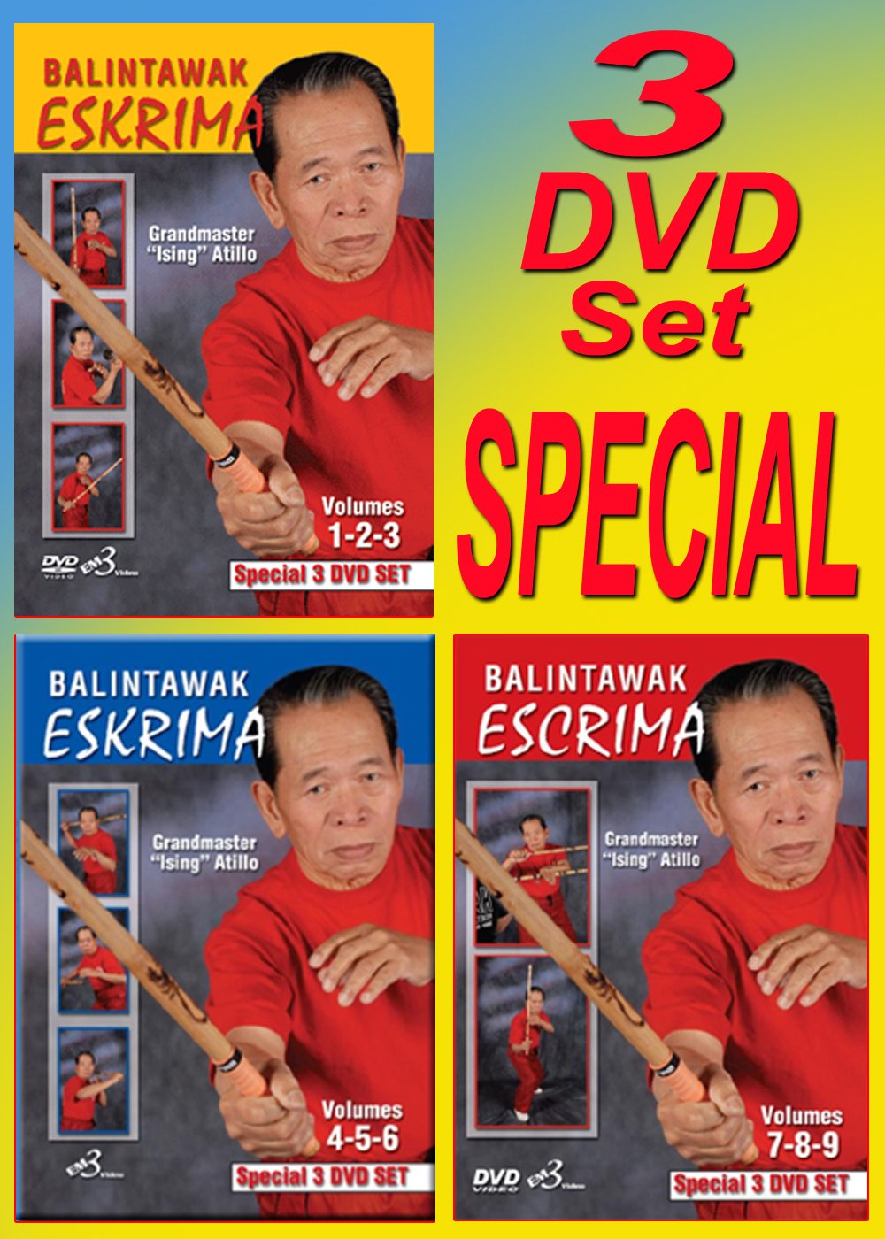 Amazon.com: BALINTAWAK ESCRIMA VOL. 1-2-3-4-5-6-7-8-9 SET : ATILLO ...