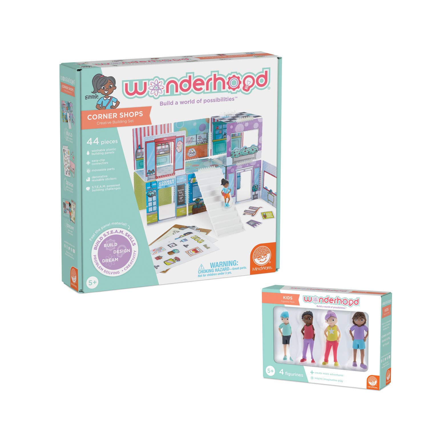 Amazon.com: MindWare WONDERHOOD kit: Corner Shops and Character Figures ...