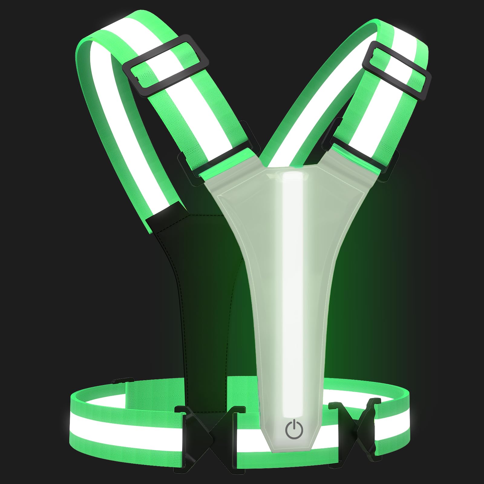 Snapklik.com : SAWNZC LED Reflective Vest Running Gear, 5 Colors Lights ...