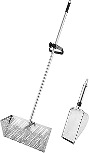 Amazon.com : Sand Flea Rake 16" Wide - Detachable 54" Handle with Shark ...