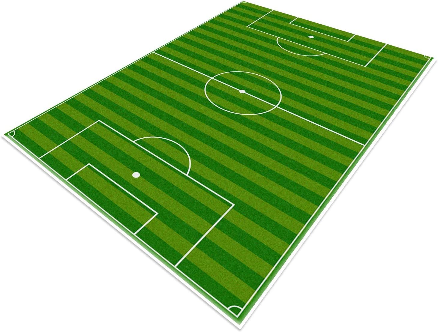Black Ginger Large, Green Non-Slip Coir Mat with Football Pitch Outline ...