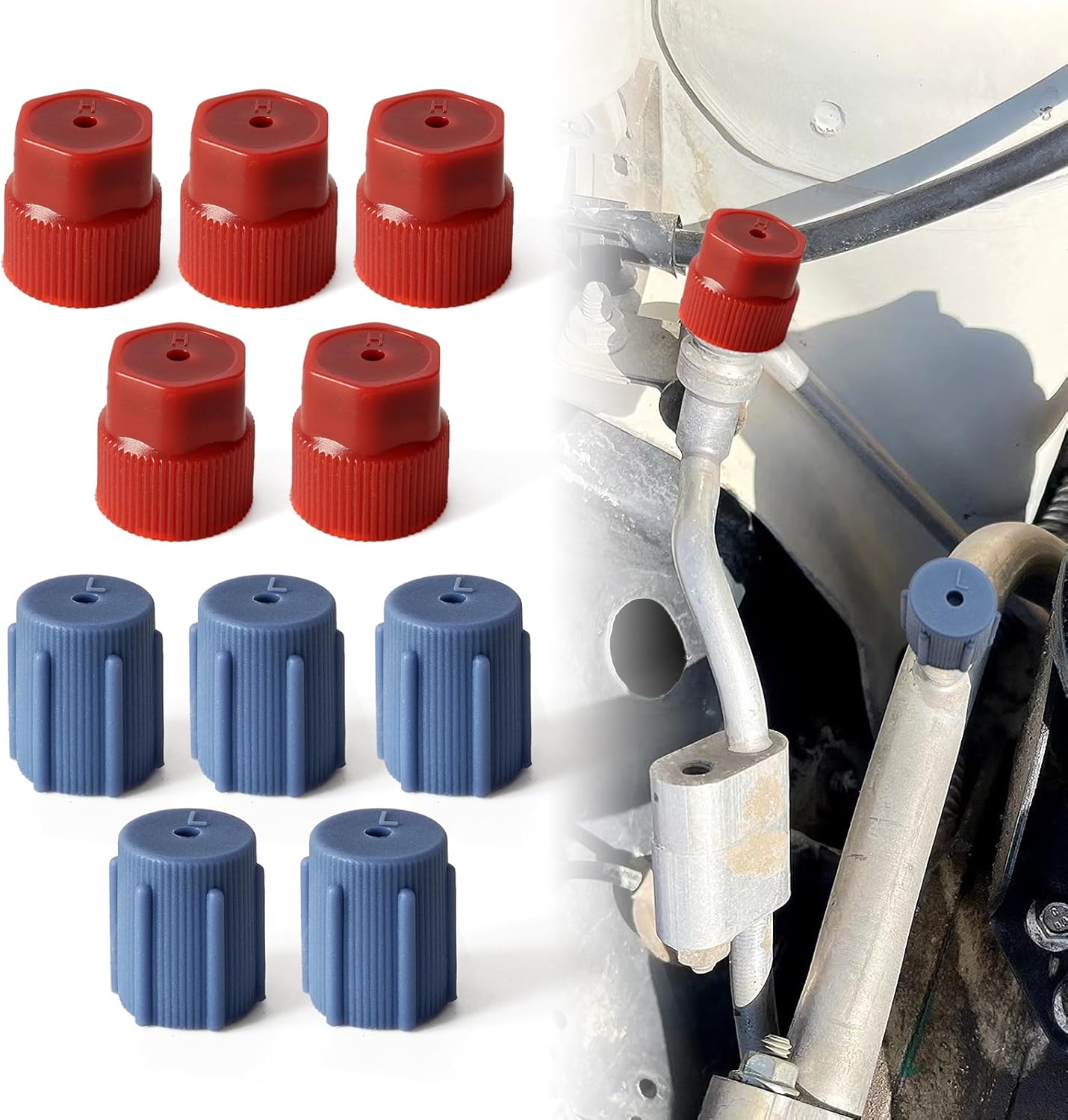 Amazon.com: 10Pcs/Set R134a 13mm & 16mm Air Conditioning Service AC ...