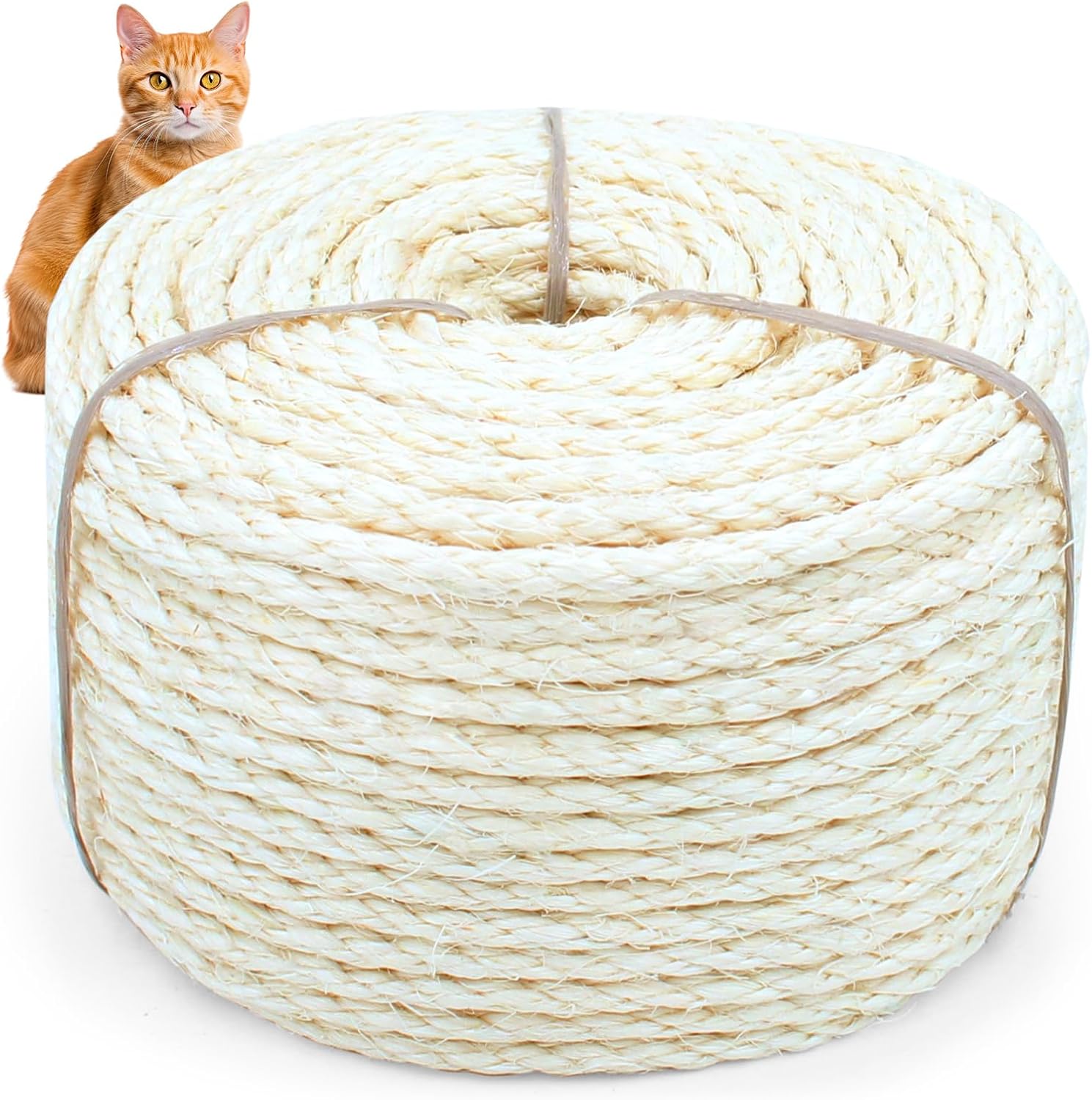 Amazon.com: Sisal Rope for Cat Scratcher, Cymuber 6mm Cat Sisal Rope ...