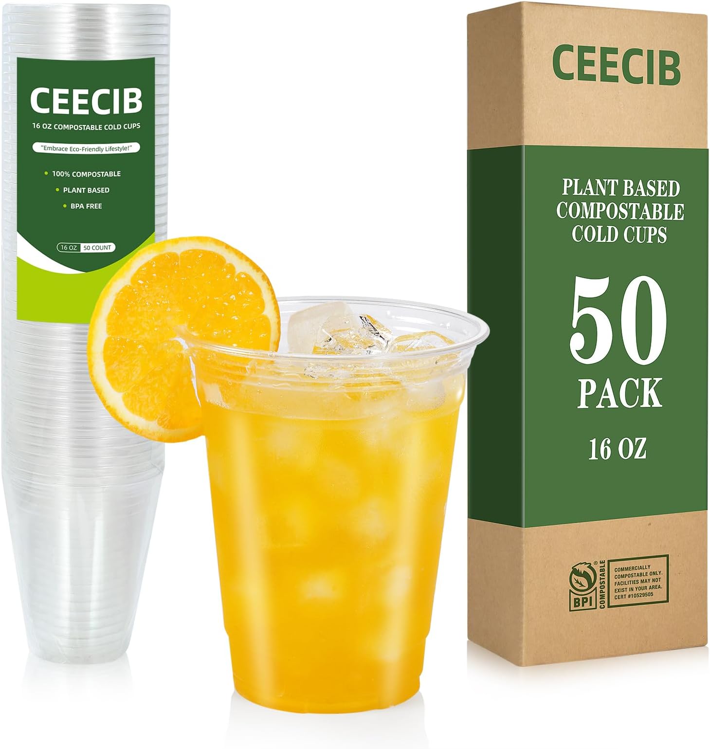 Amazon.com: World Centric - Compostable Cold Cups (16 Ounce 200 Count ...