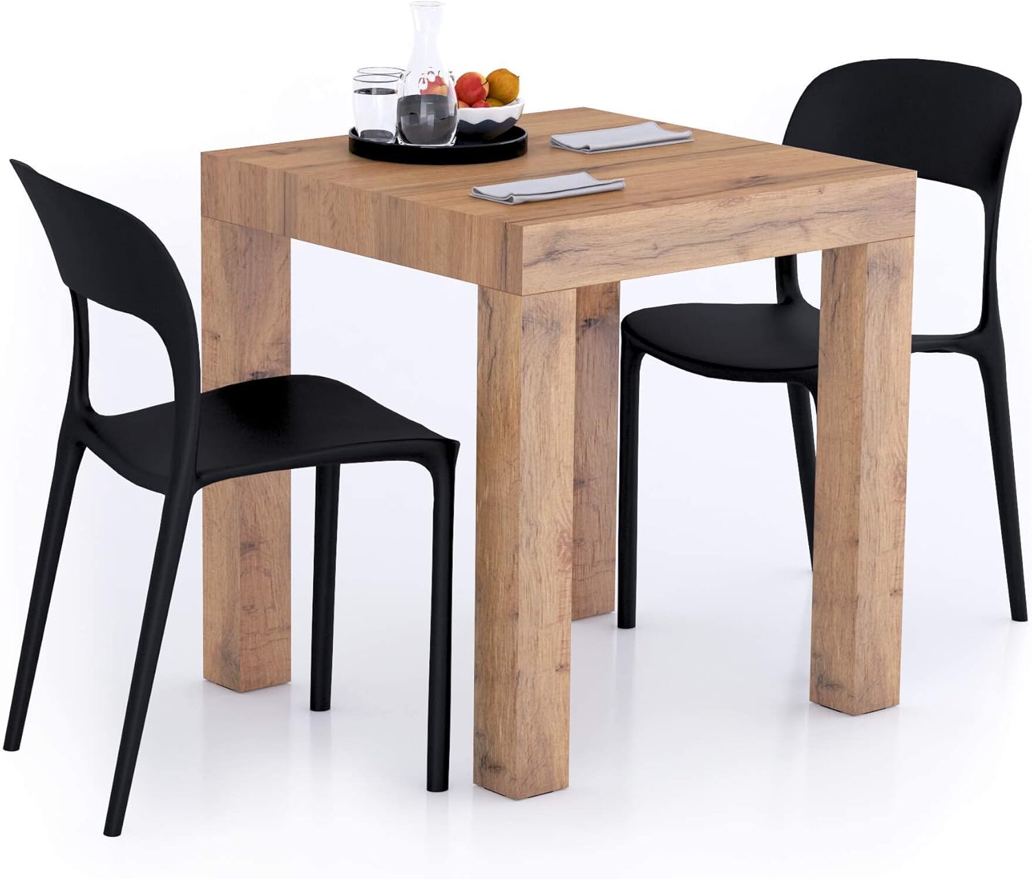 Amazon.com - Mobili Fiver, First Fixed Table, Rustic Oak, for 2 People ...