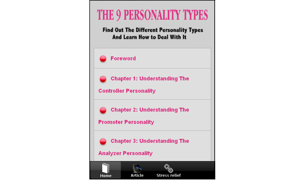 9 Personality Types - App on the Amazon Appstore