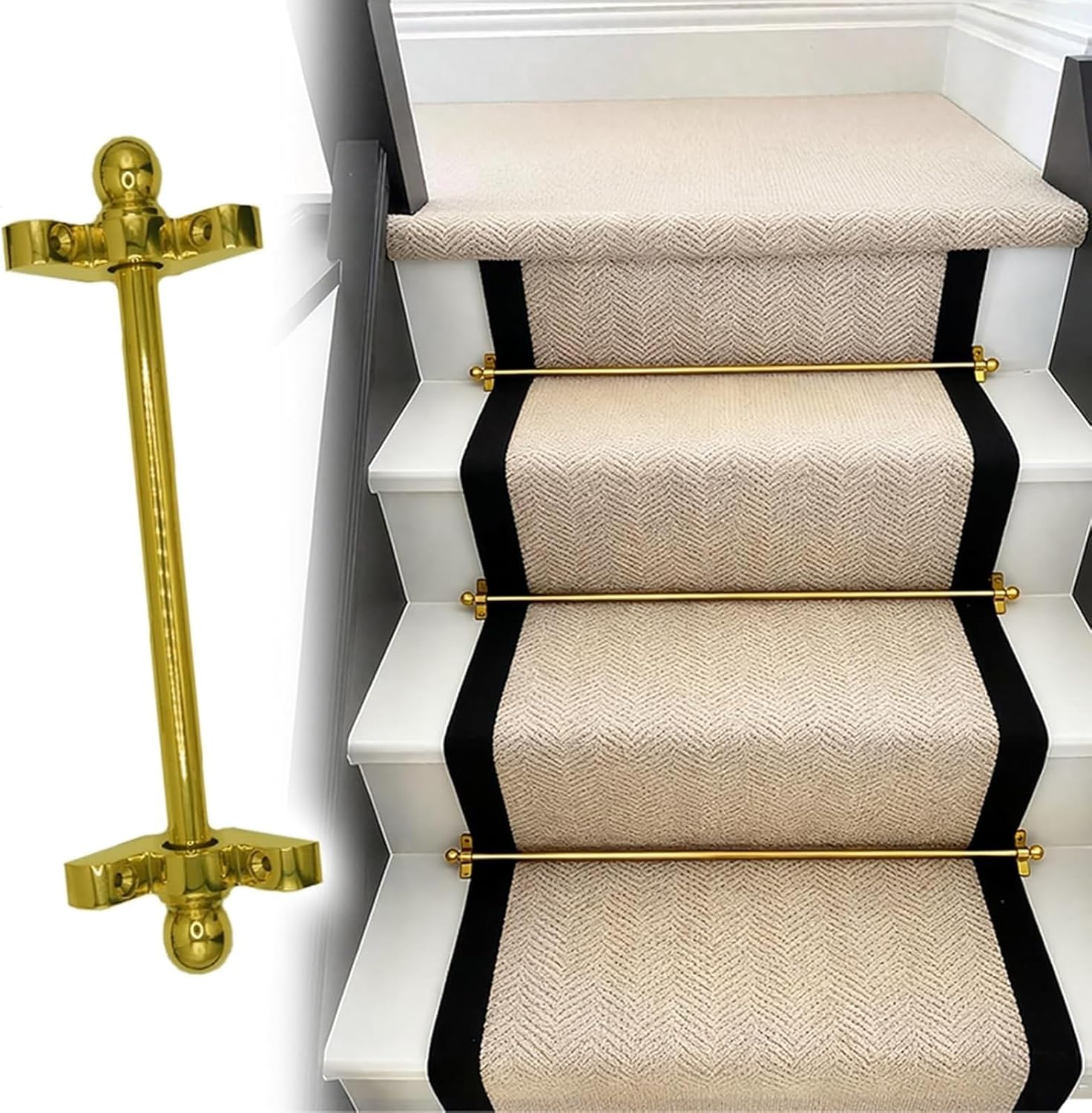 Amazon.com: HOFSSI 1 5 10 12 13 Pack Carper Rod Stair Carpet Fixator ...