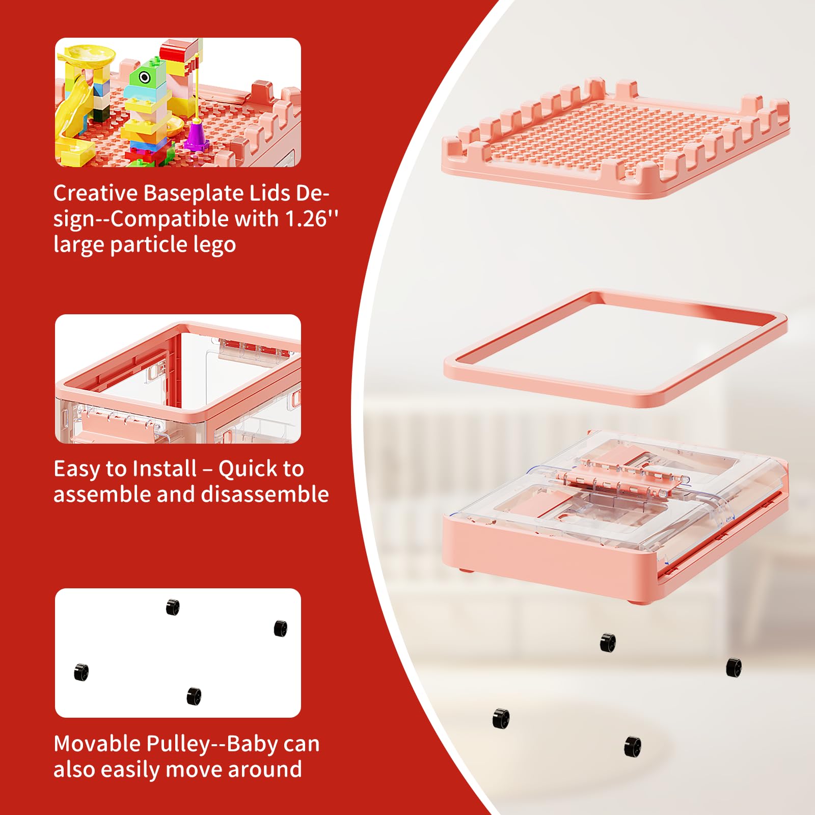 Snapklik.com : Lego Duplo Storage Collapsible Storage Box For Lego ...