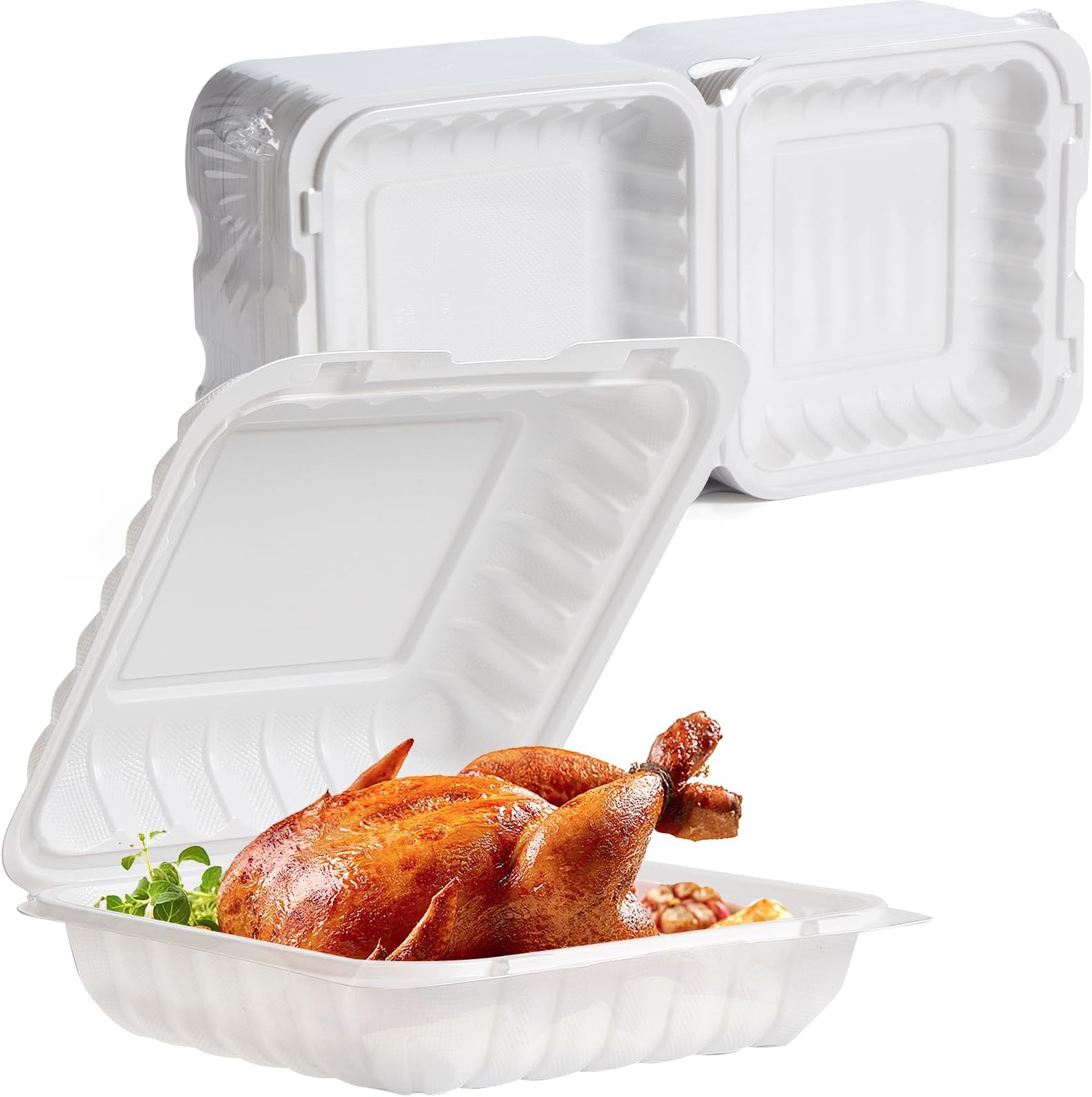 Amazon.com: Juvale Clear Disposable Food Containers with Lids, Plastic ...