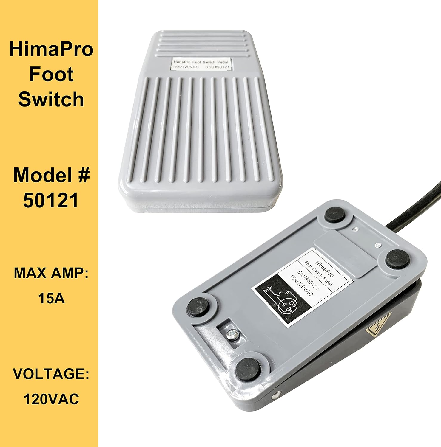 Buy HimaPro Foot Control Switch Pedal ON Off Momentary Switch Deadman ...