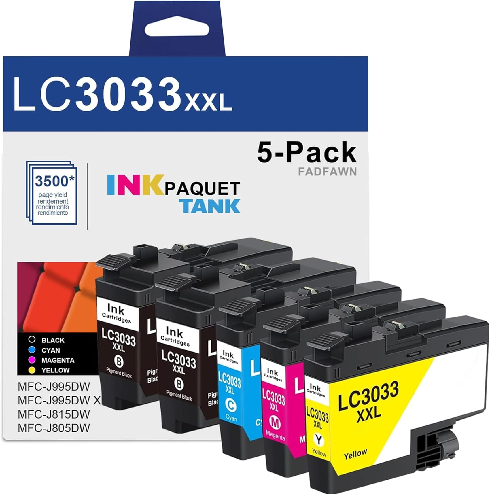 Amazon.com: Brother Genuine LC3035BK, LC3035C, LC3035M, LC3035Y Ultra ...