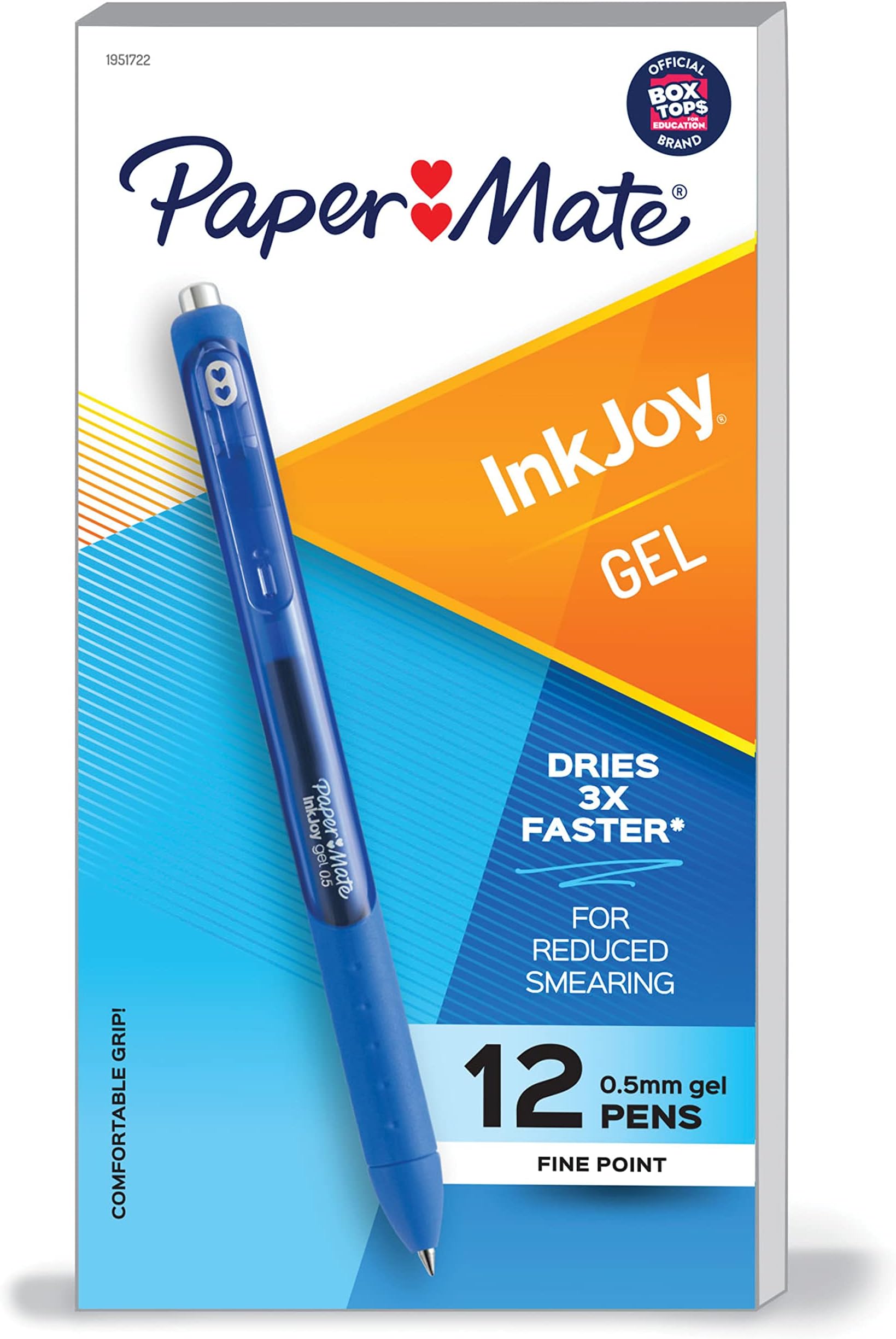 Paper Mate InkJoy Bolígrafos de gel, punta media (0.7 mm) con tapa, 12 ...