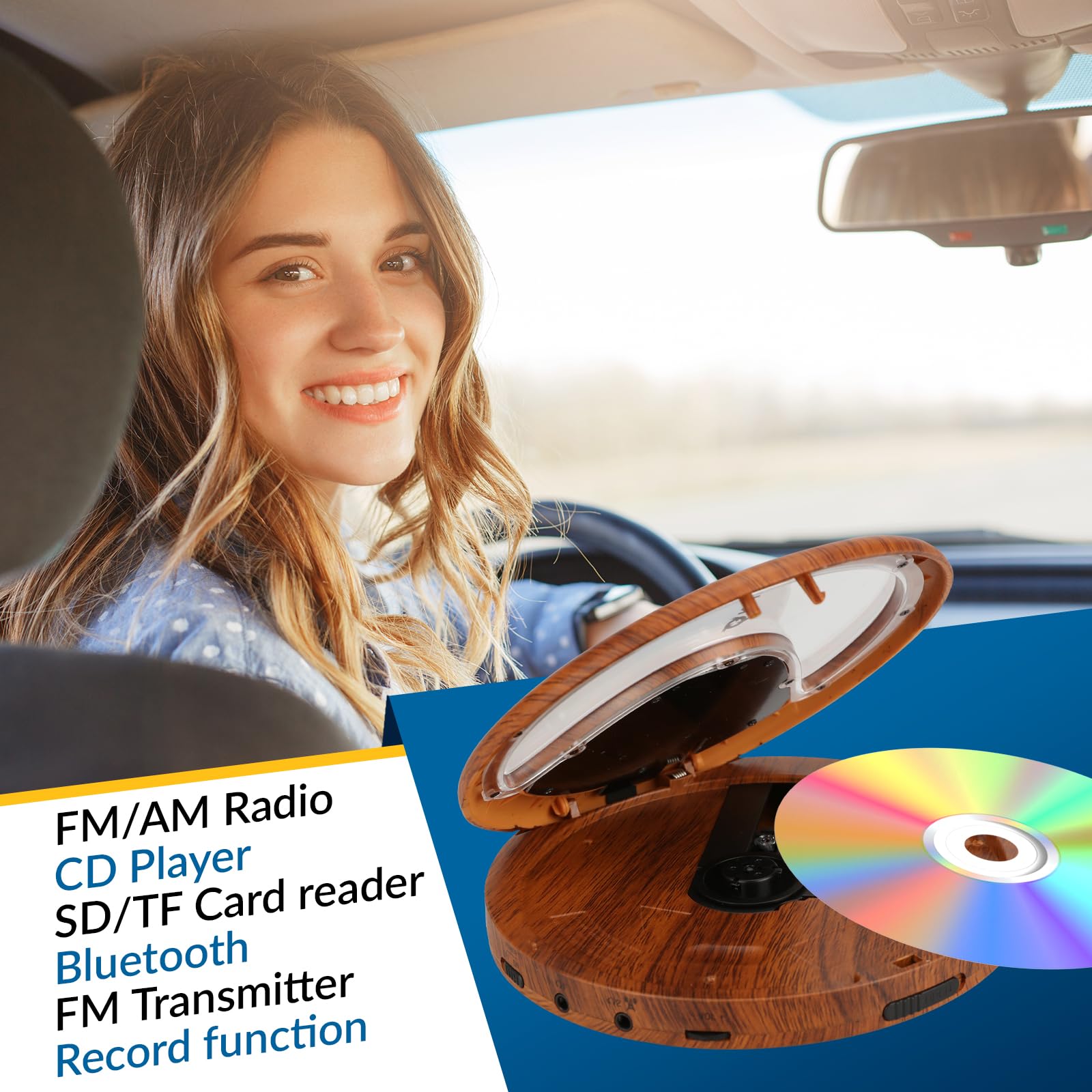 Snapklik.com : KLIM Discover Wood + Portable CD Player Walkman
