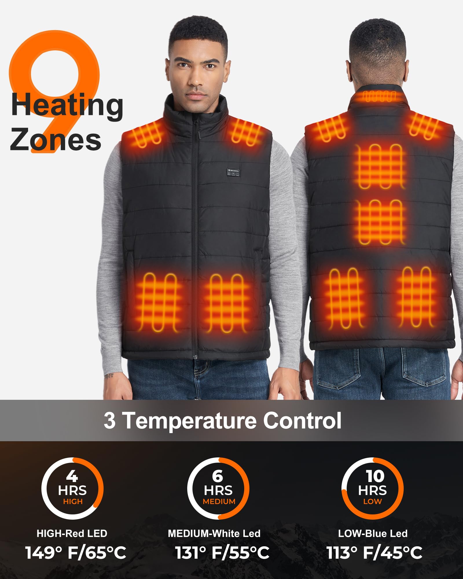 Snapklik.com : Hecusma Heated Vest For Men