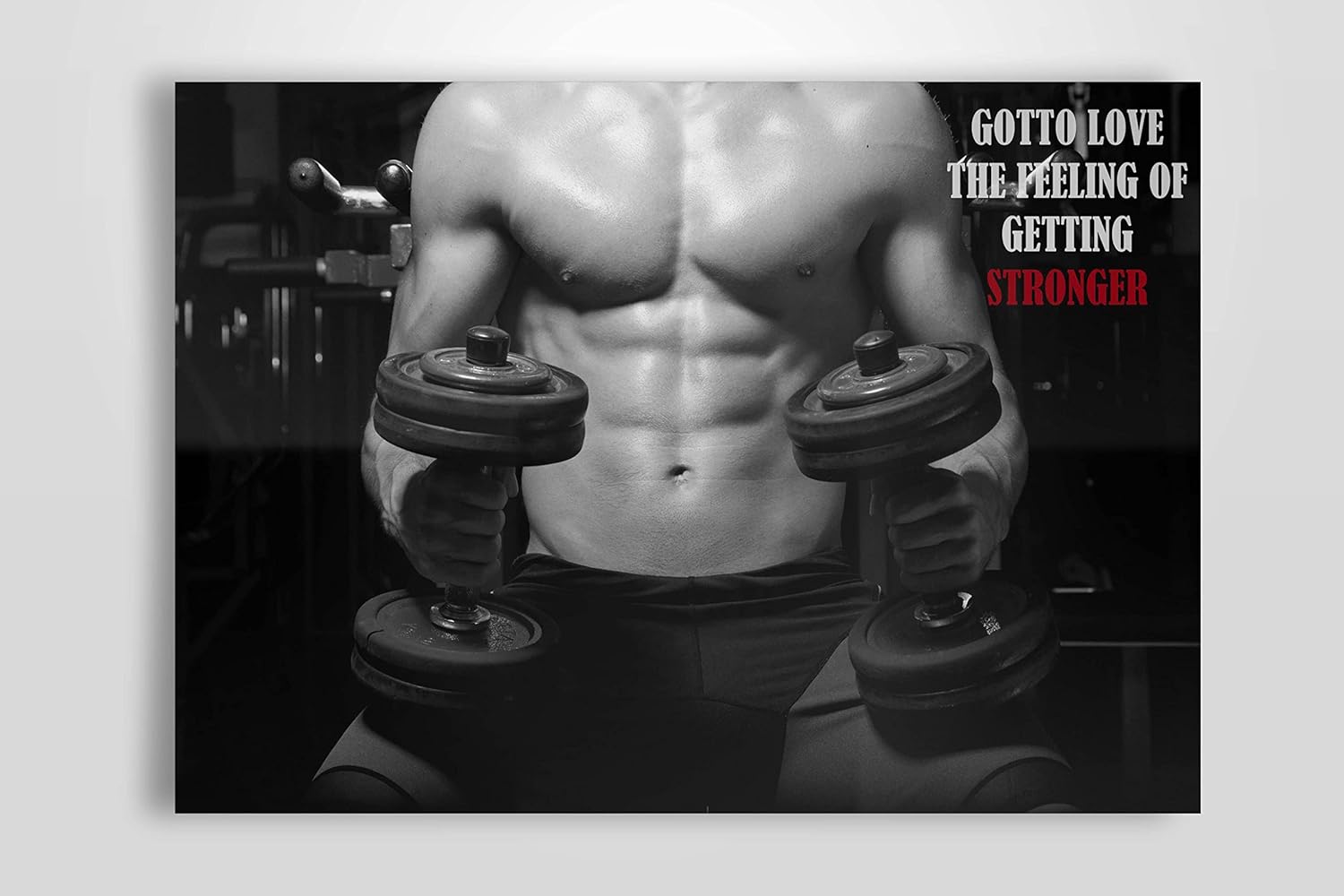 Amazon.com: EzPosterPrints - Bodybuilding Men Girl Fitness Workout ...