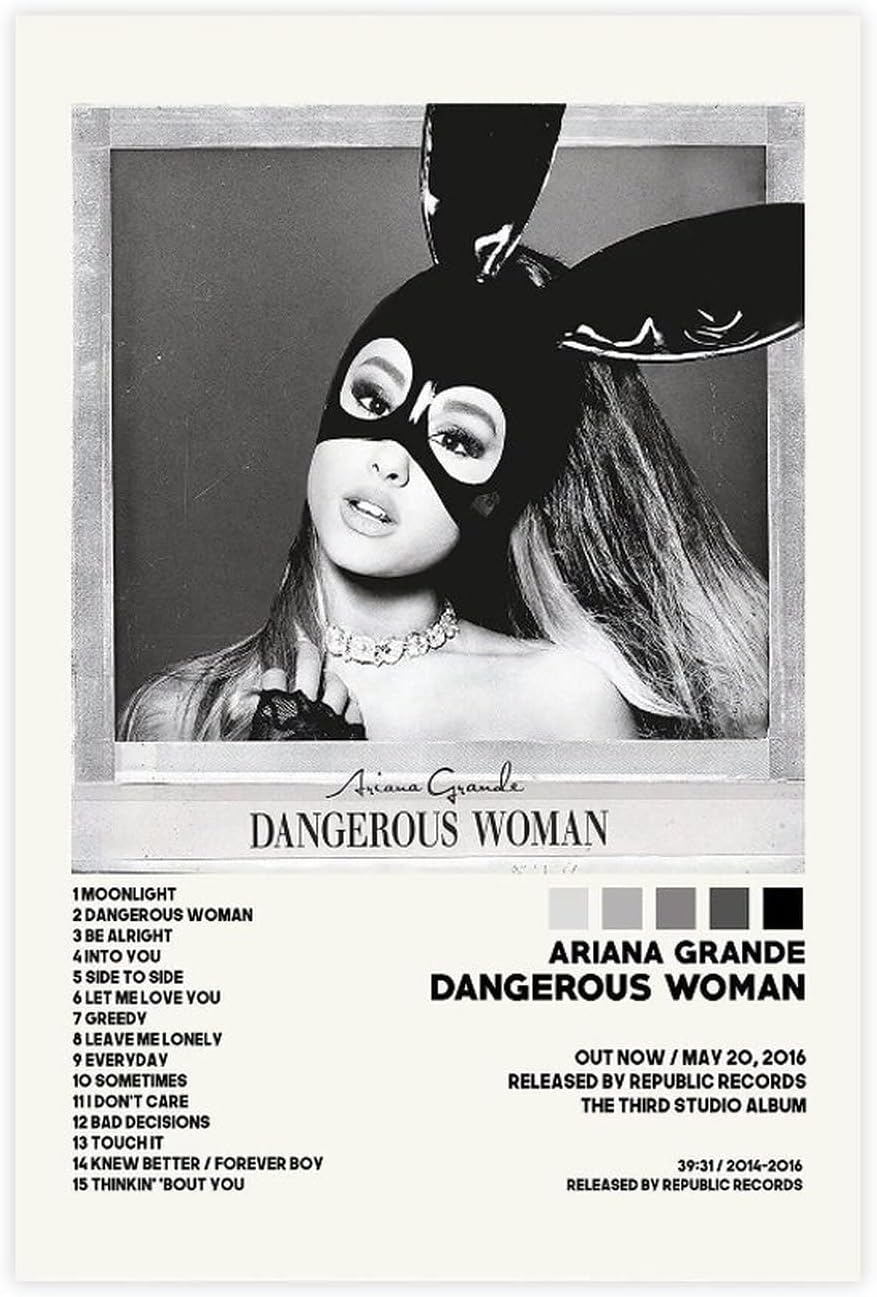 Amazon.com: Ariana Posters Grande Posters Dangerous Woman Poster Album ...