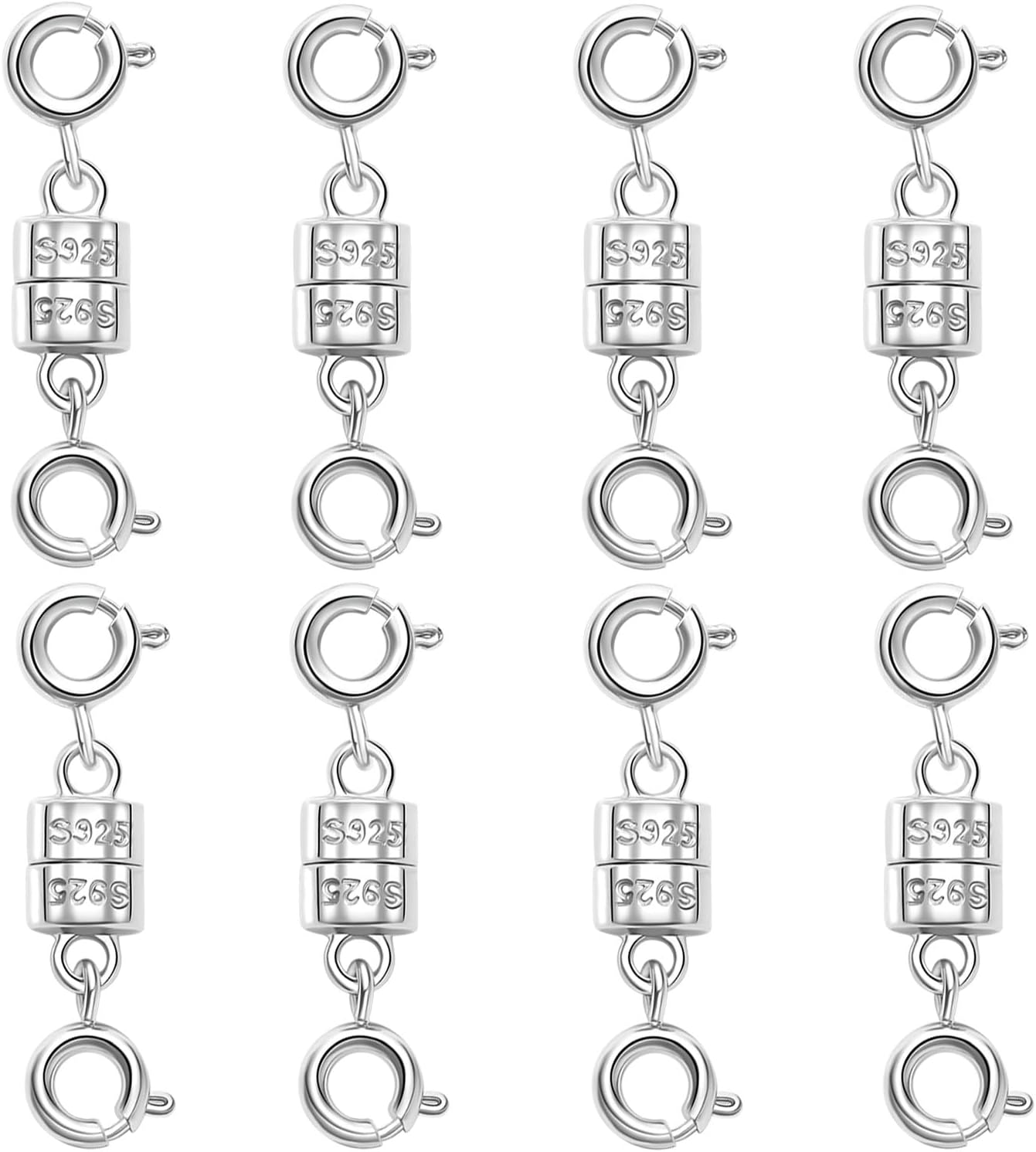 Amazon.com: S925 Sterling Silver Magnetic Necklace Clasps and Closures ...