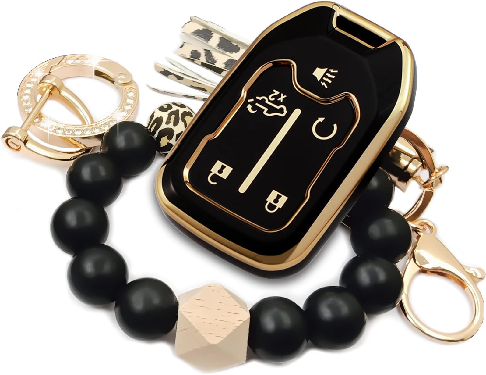 Amazon.com: OFFCURVE Key Fob Cover with Keychain Compatible with GMC ...