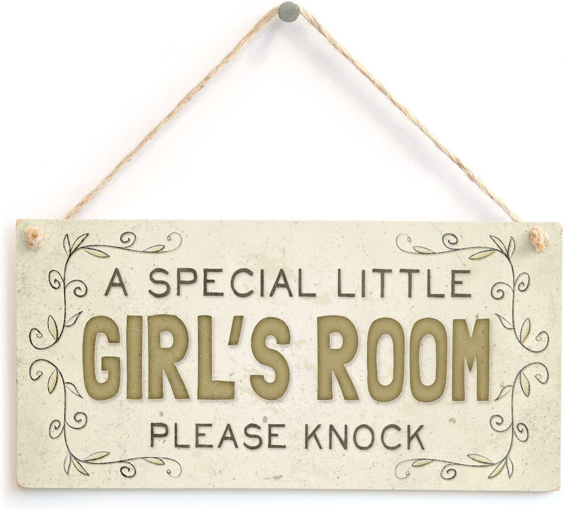 Amazon.com: MAIYUAN Girl's Room Sign, No Boys Allowed, Girl's Room ...