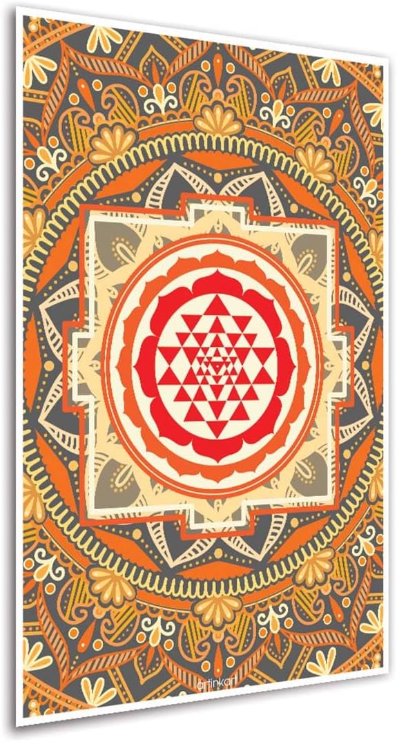 ArtinKart- Sri Yantra Poster for Meditation, Mantra Posters, Spiritual ...