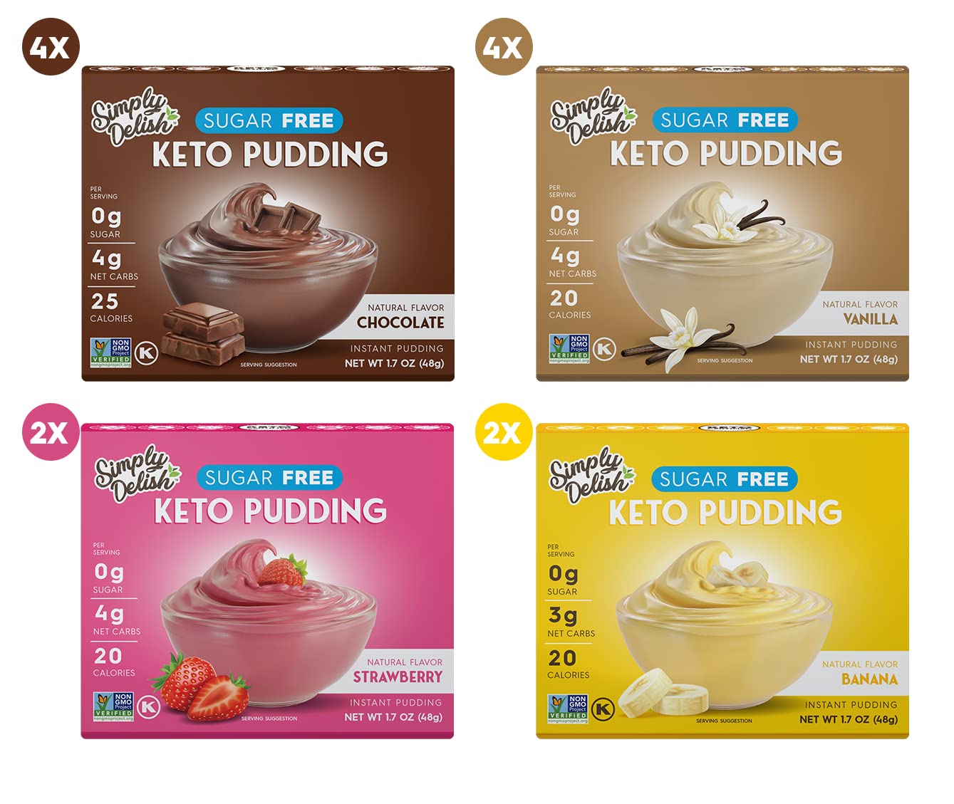 Snapklik.com : Simply Delish Instant Delicious Mixed Variety Pudding 12 ...