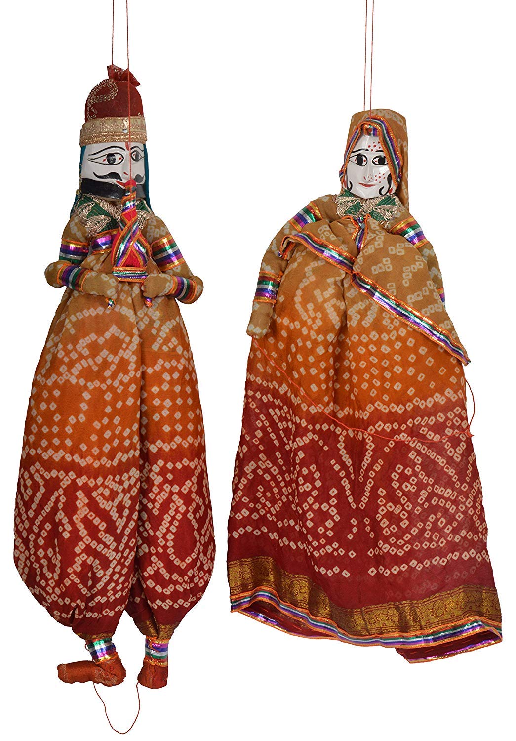 Buy HeeMo Traditional Handcrafted Rajasthani Colorful Wooden Face ...