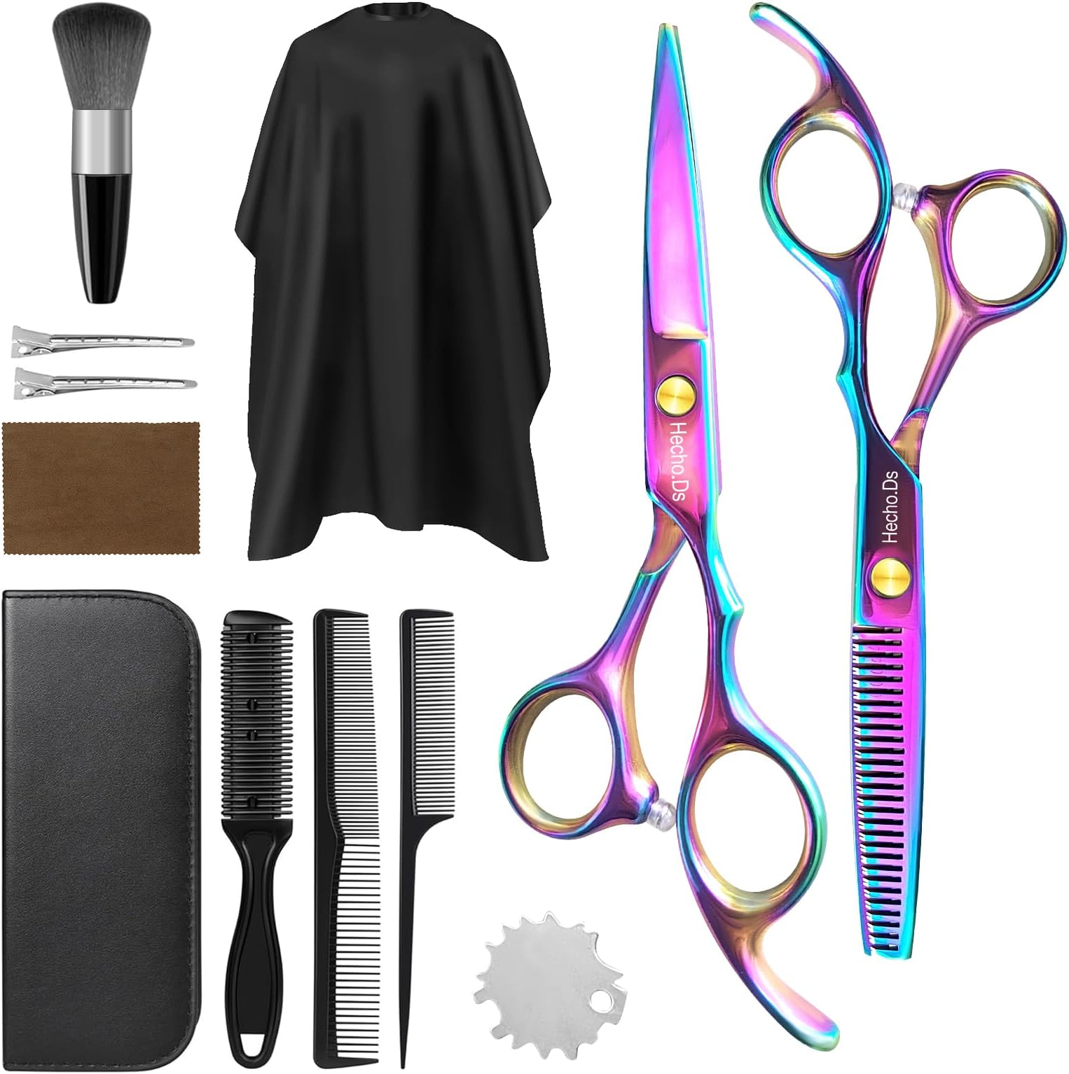 Amazon.com : Hecho.Ds 12 PCS Hair Cutting Scissors Kits, Hairdressing ...