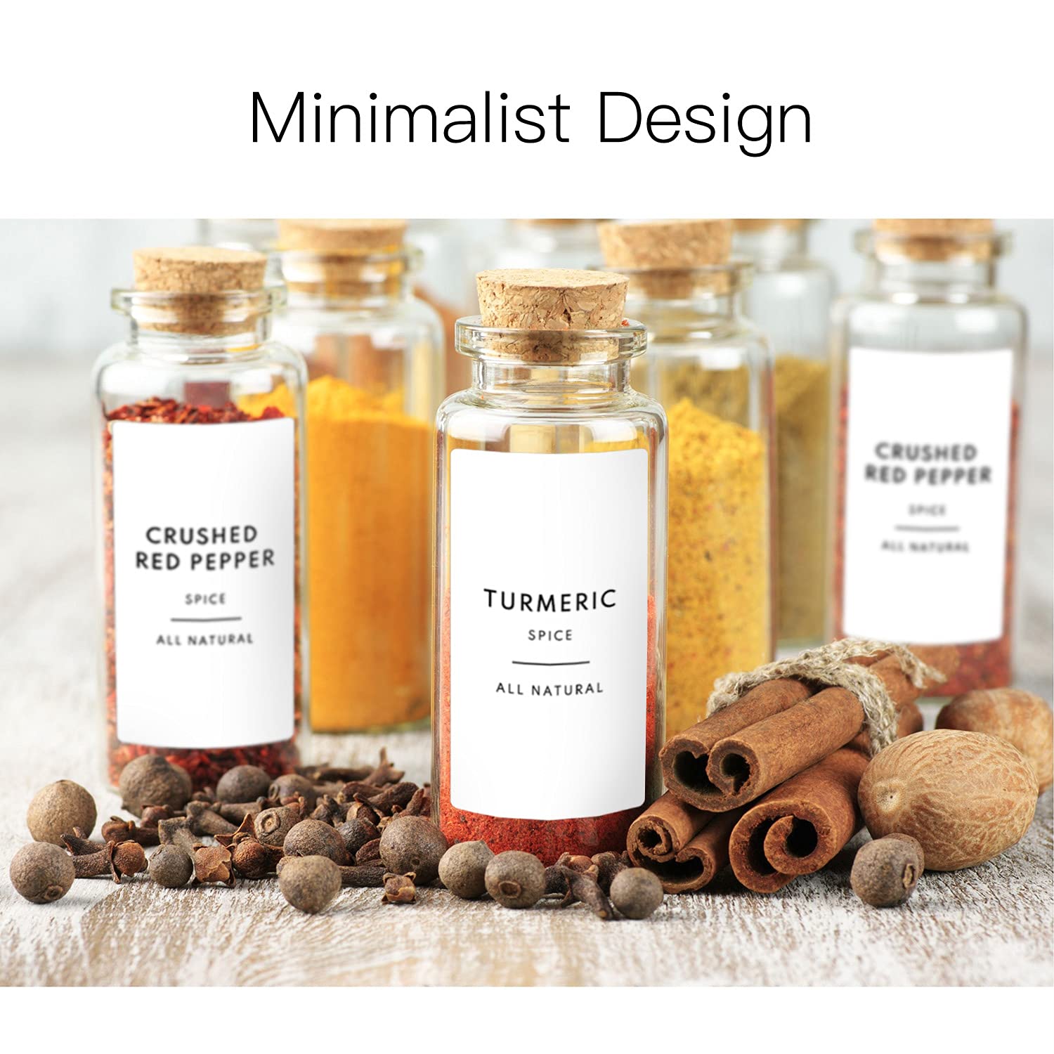 VUDECO Spice Labels 145PCS Spice Jar Labels in Total Pantry Labels for ...