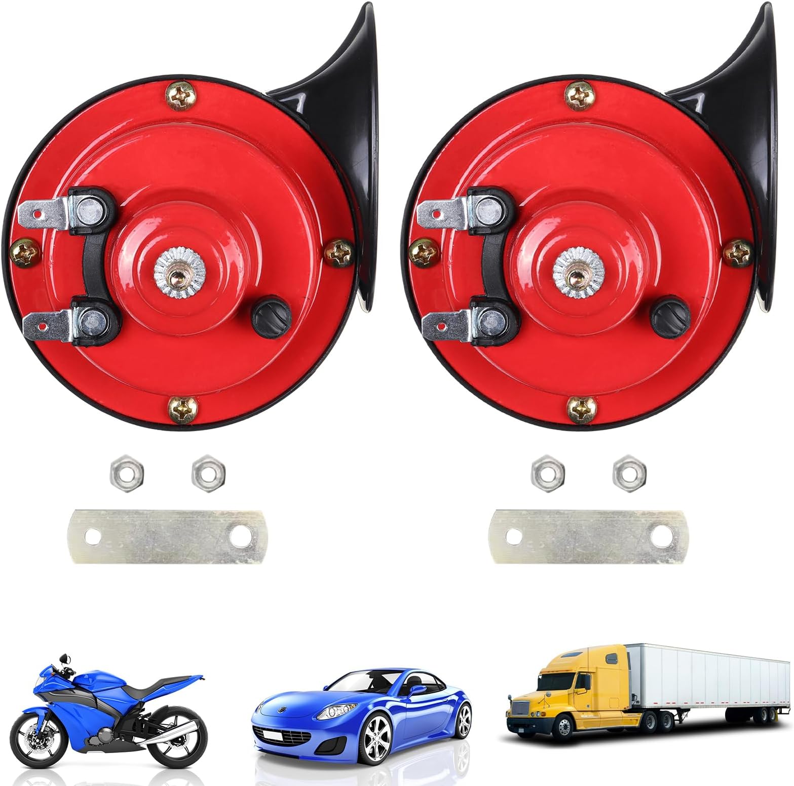 Skibetfo 2pcs Dual Tone Car Horns Loud 12V 110DB Train Horn for Car ...