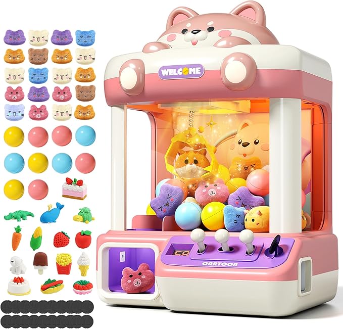 Amazon.com: Jovow Claw Machine for Kids, Mini Vending With Music, Prize ...