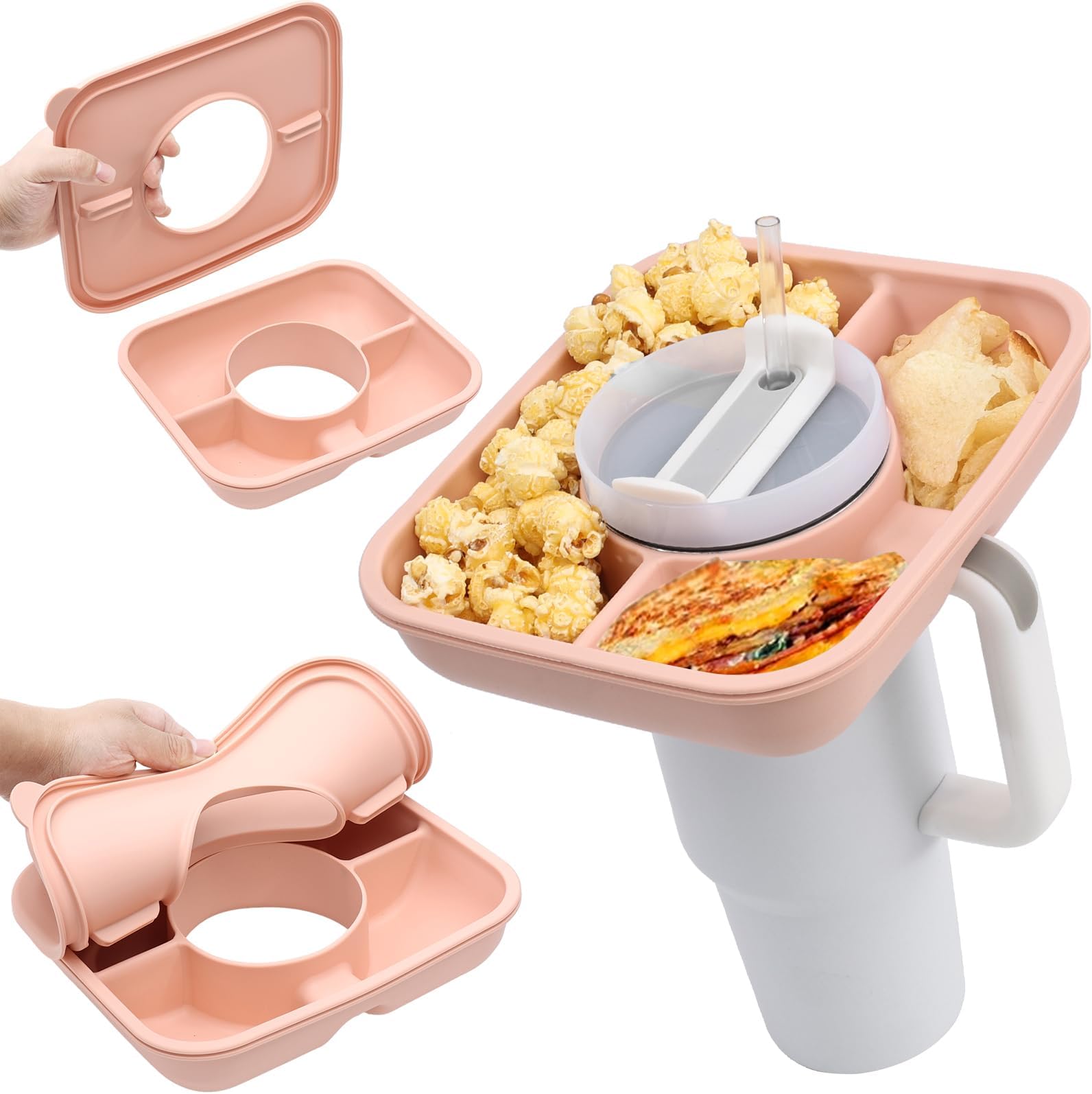 Amazon.com: Snack Bowl for Stanley Cup, Silicone Snack Tray 40 oz ...
