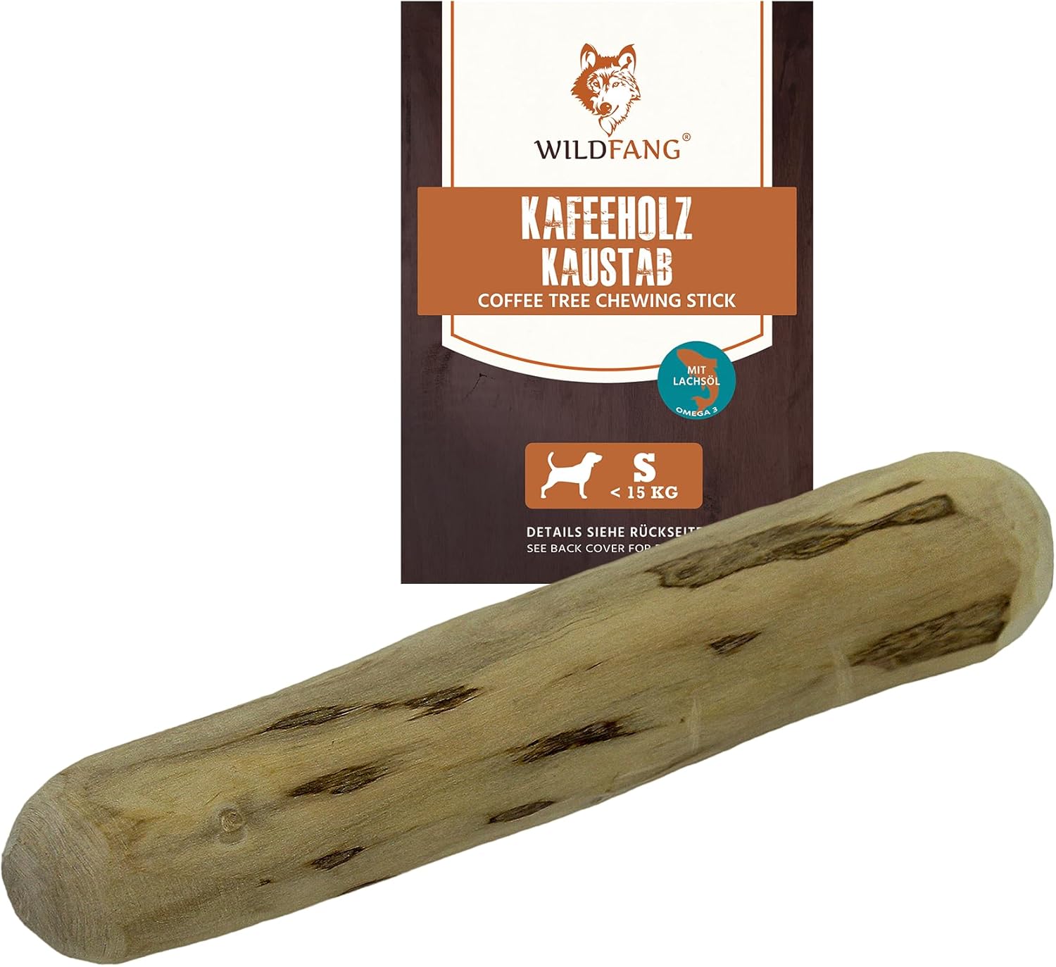 Wildfang® Kauwurzel aus Kaffeeholz mit Lachsöl für Deinen Hund I ...
