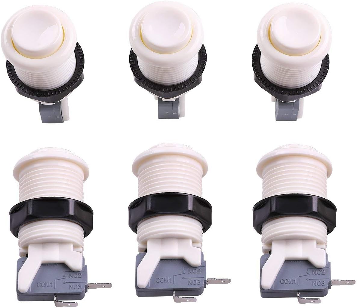 Amazon.com: Reyann 6X Happ Type Standard Arcade Push Button with ...