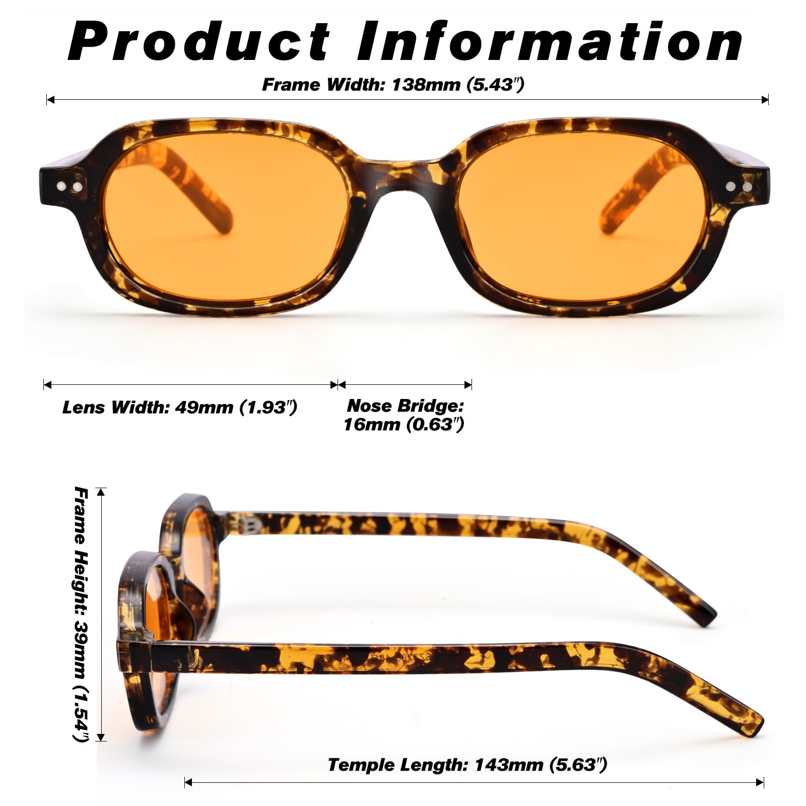 Snapklik.com : COASION Skinny Rectangle Sunglasses For Women - 90s ...