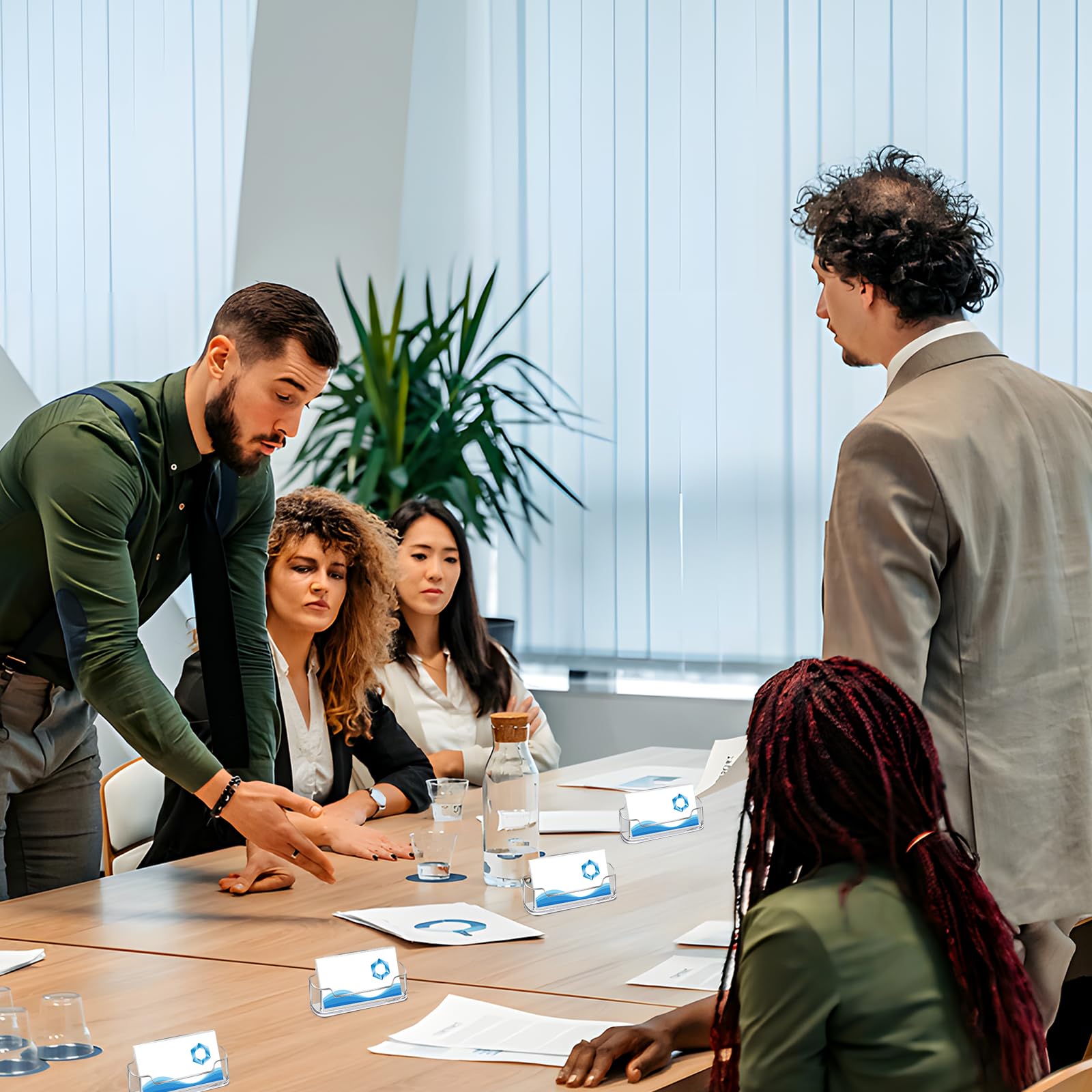 Snapklik.com : Acrylic Business Card Holder For Desk, 40 Pack Plastic ...