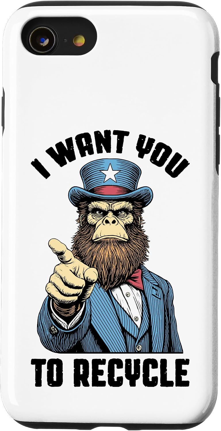 Amazon.com: iPhone SE (2020) / 7 / 8 Funny Earth Day Funny Bigfoot ...