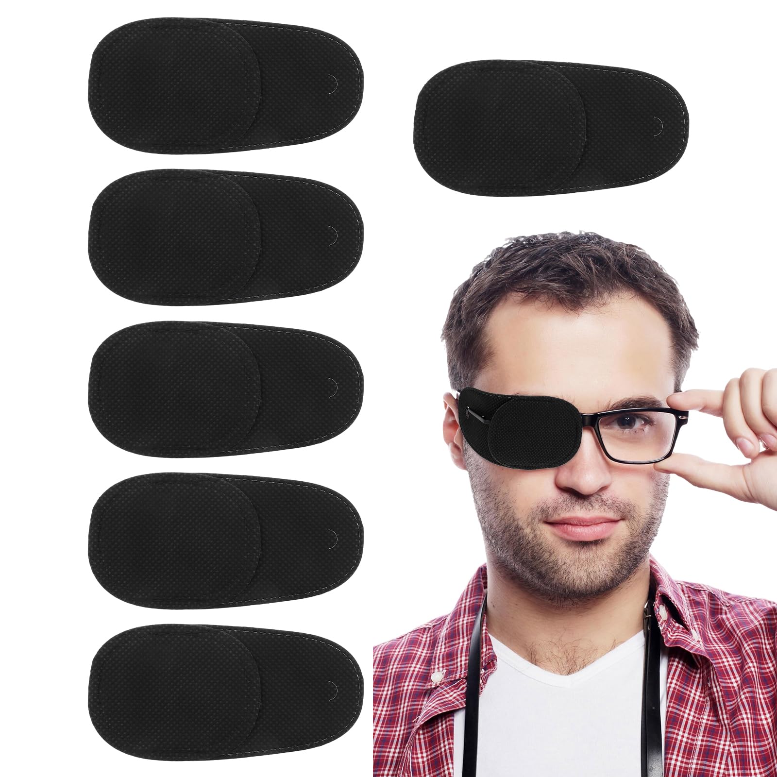 Giantree 6 Pcs Eye Patches for Adults, Reusable Comfortable Left or ...