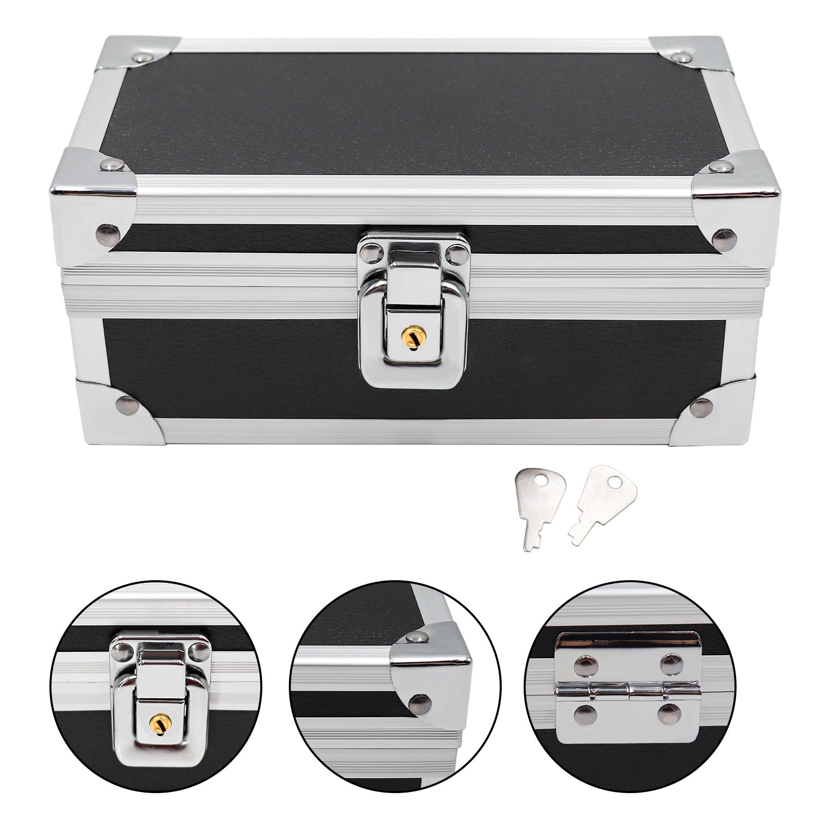 Snapklik.com : Lockable Cash Box, Aluminium Alloy Money Box For Cash ...