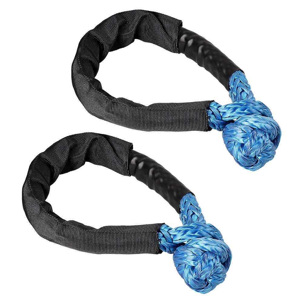 Amazon.com: Blue 1/2" Synthetic Soft Rope Shackles 38,000lbs+ (2pcs ...