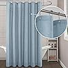 Amazon.com: Gibelle Ombre Blue Shower Curtain for Bathroom, 3D Embossed Textured Fabric Shower ...
