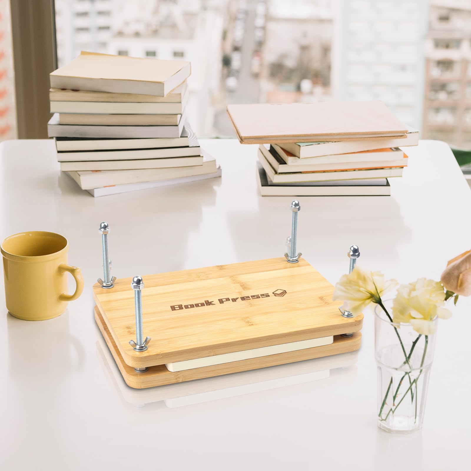 Snapklik.com : Wooden Book Press,Book Binding Press,Portable Bamboo ...