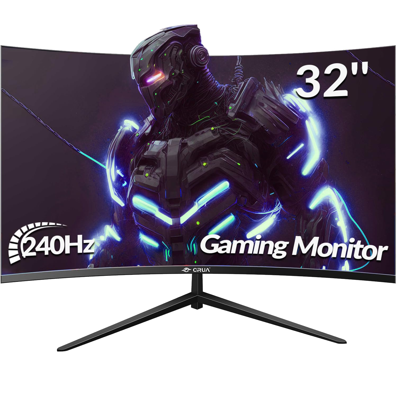 CRUA Gaming Monitor 32 Zoll 240Hz FHD 1080P PC Monitor 1500R ...