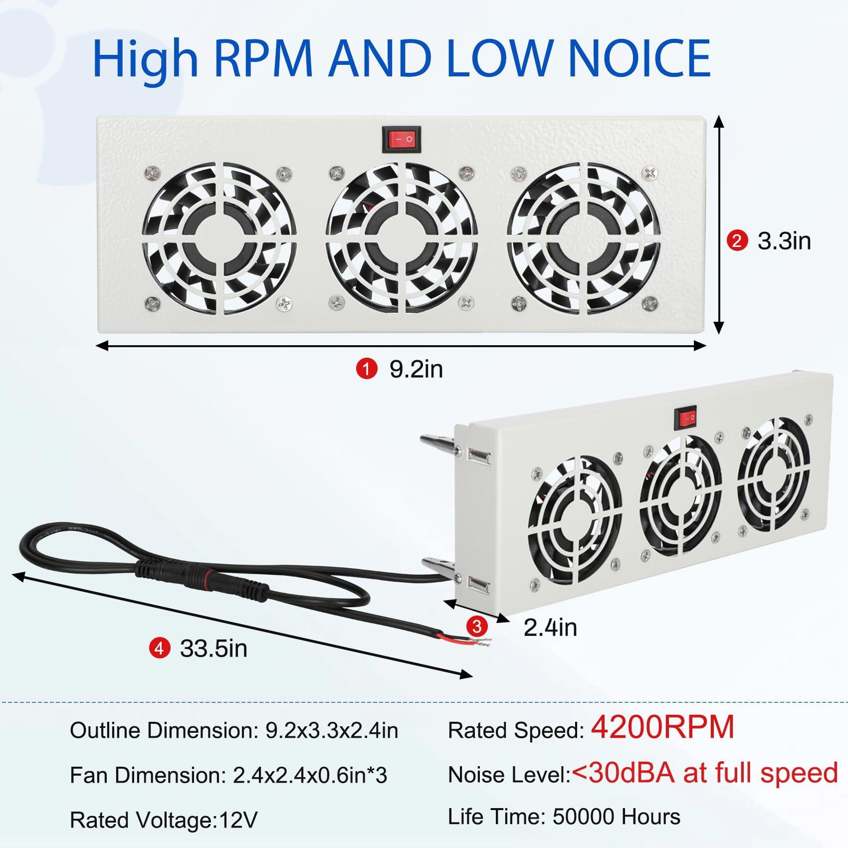 Snapklik.com : 12V Rv Refrigerator Fan,4200RPM,Prevents Fins From Icing ...