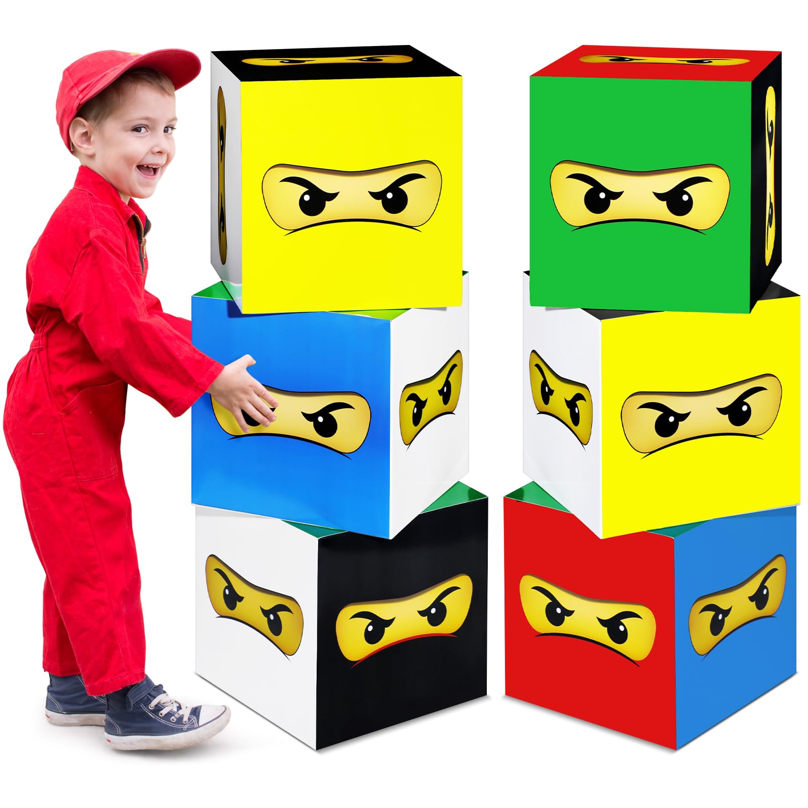 Amazon.com: Dispowreath 6 Pcs Large Ninja Treat Boxes 11.8 x 11.8 Inch ...