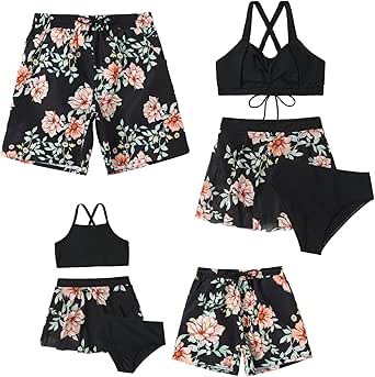 Amazon.com: Family Matching Swimsuit Two Piece Set High Waisted ...